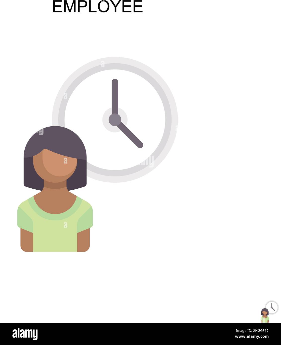 Employee Simple vector icon.Perfect color modern pictogram on editable ...