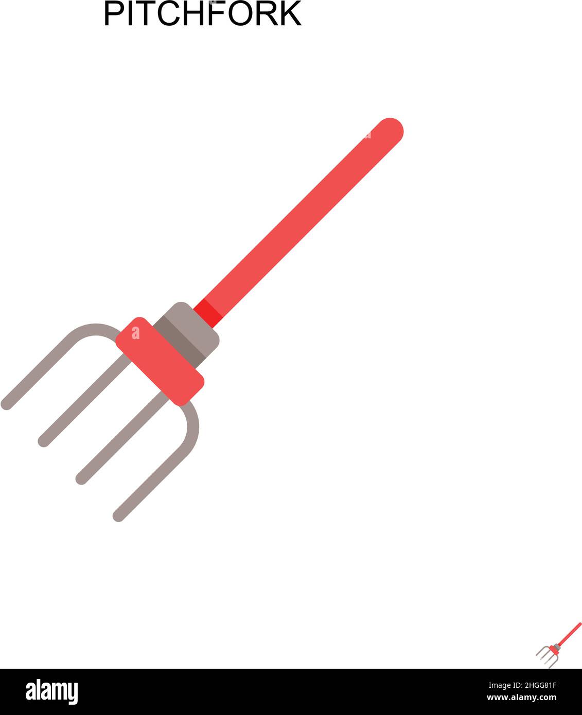 Pitchfork Simple vector icon.Perfect color modern pictogram on editable ...