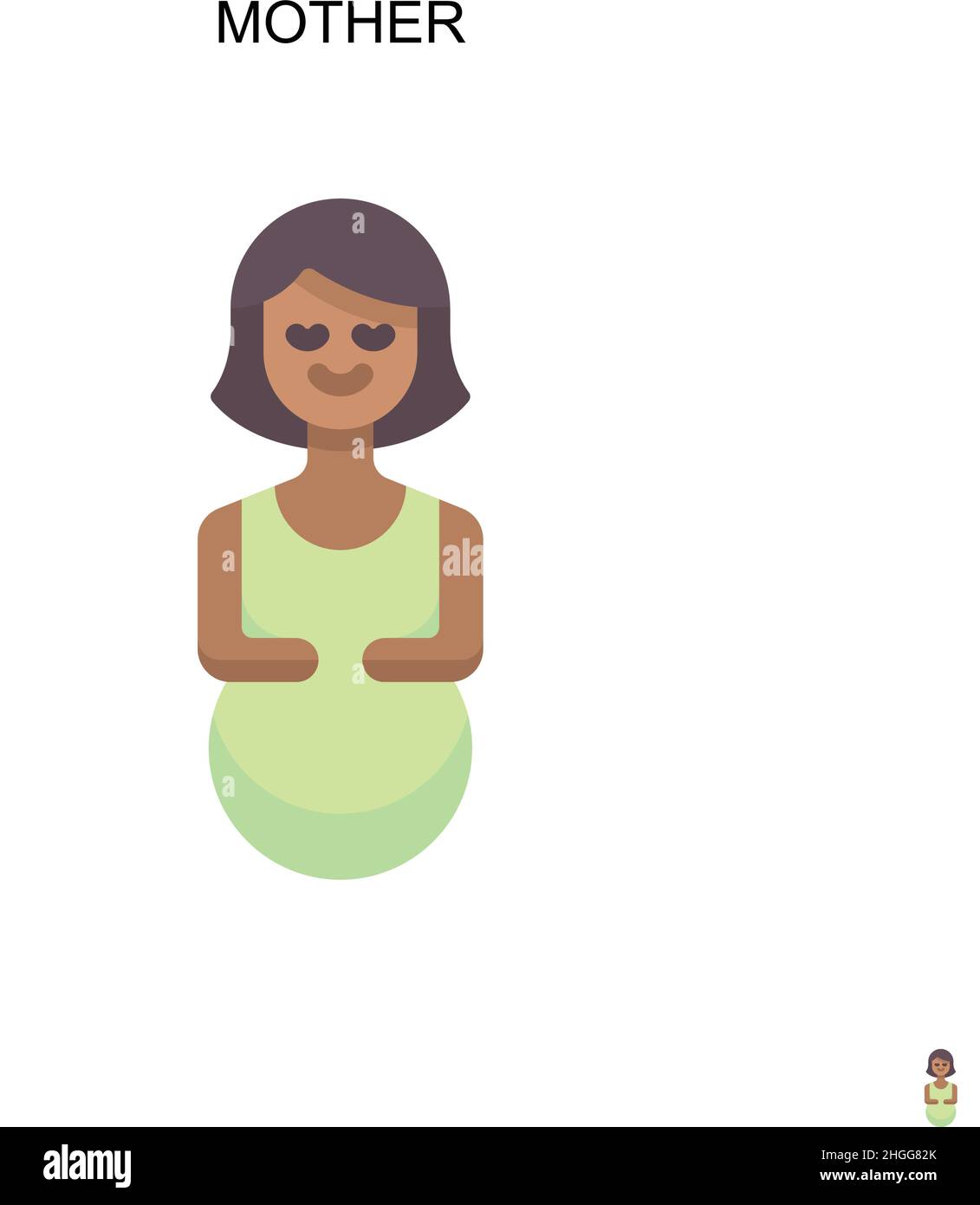 Mother Simple vector icon.Perfect color modern pictogram on editable ...