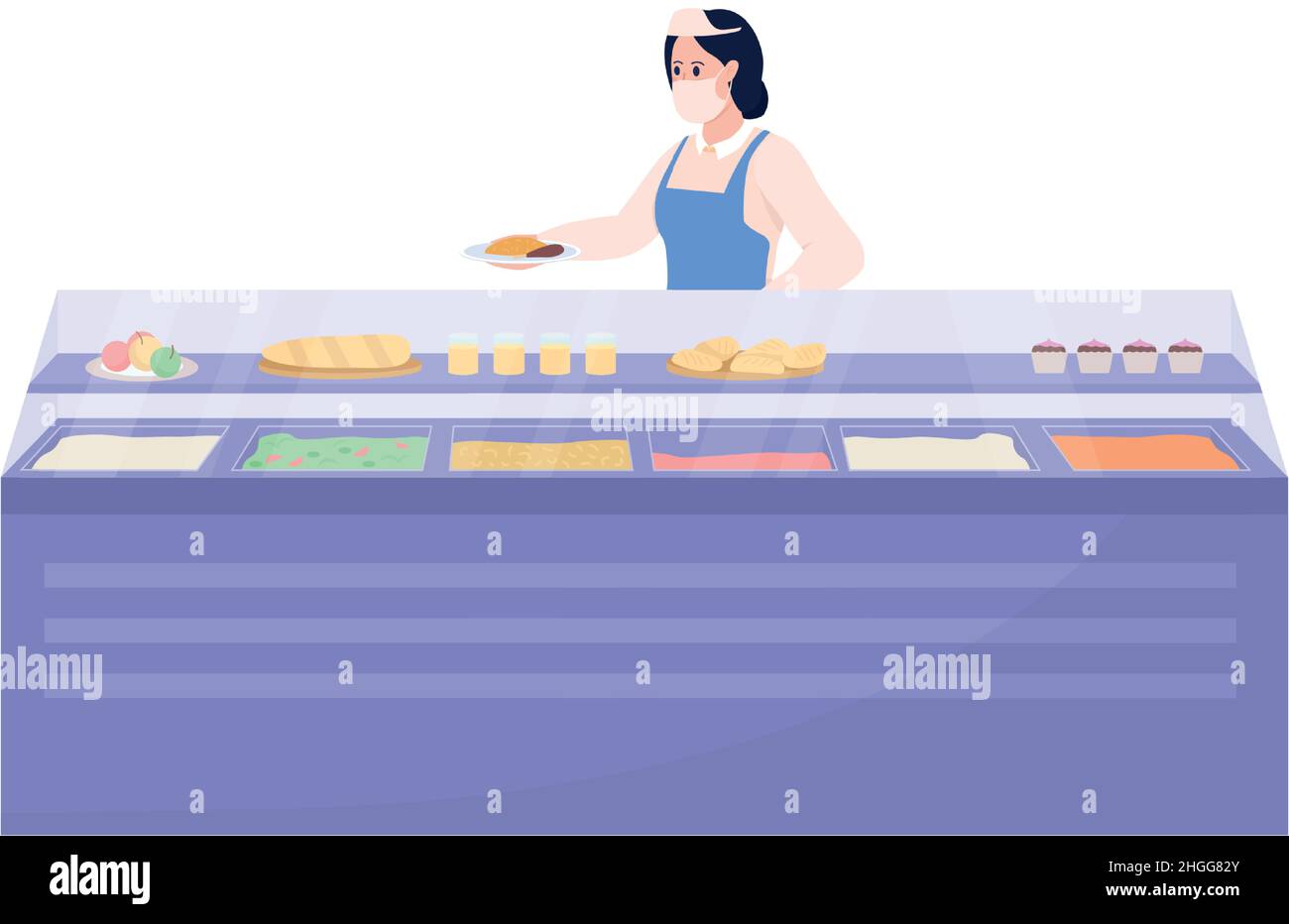 School dinner lady Stock Vector Images - Alamy