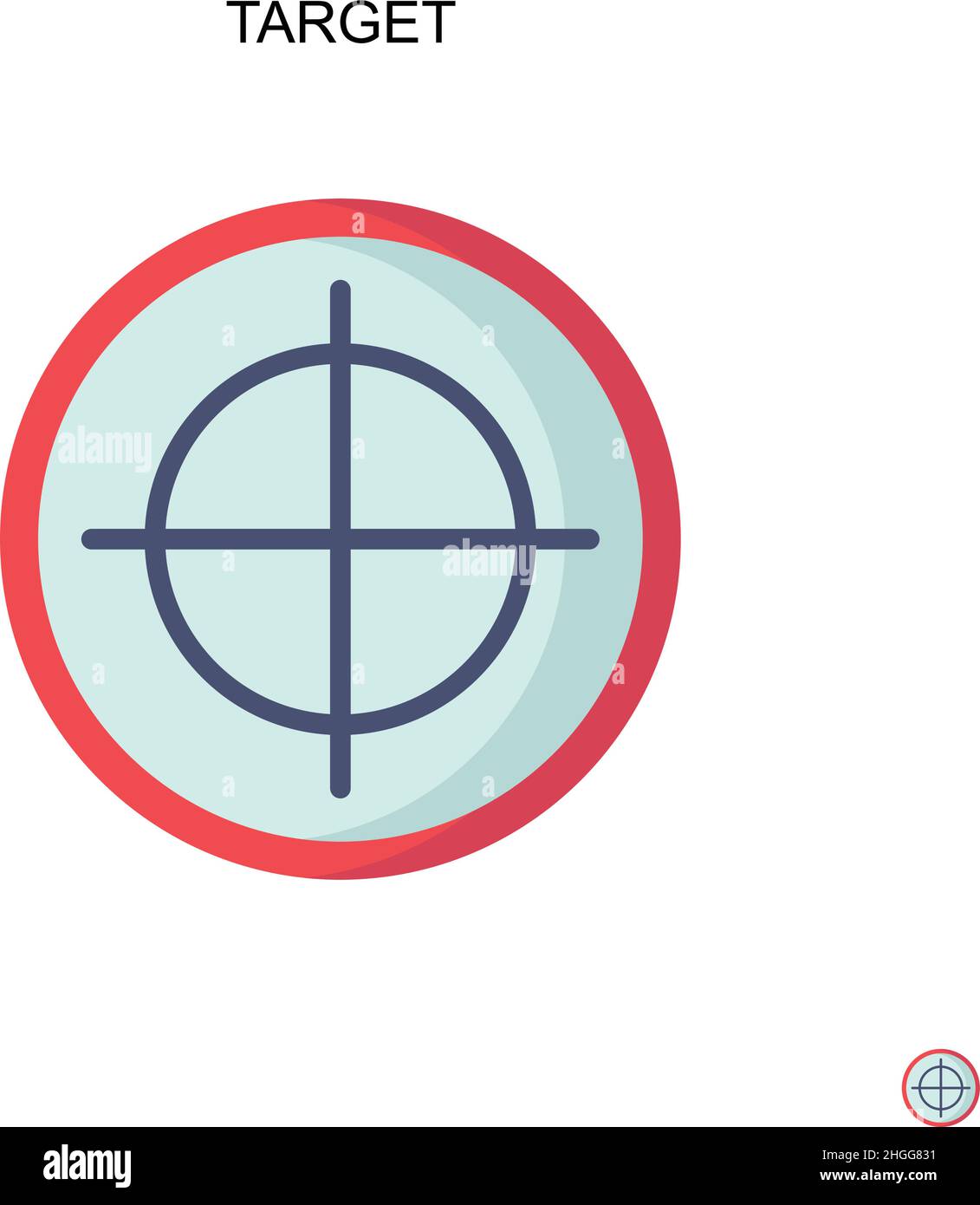 Target Simple vector icon.Perfect color modern pictogram on editable ...