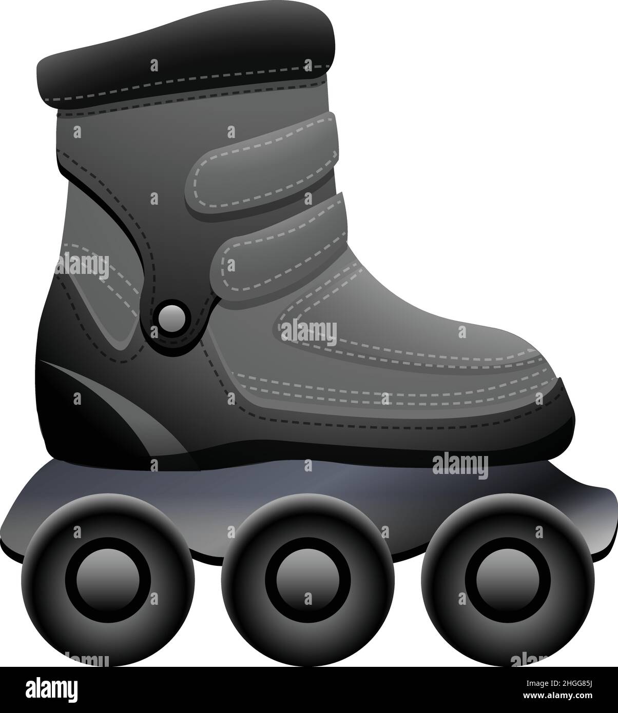 Gray roller skates icon cartoon vector. Modern shoe. Activity hobby ...