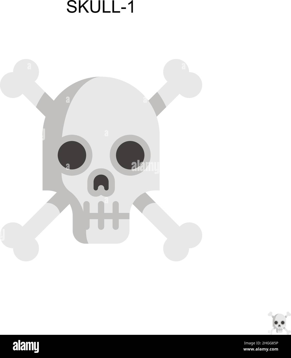 Skull-1 Simple vector icon.Perfect color modern pictogram on editable ...
