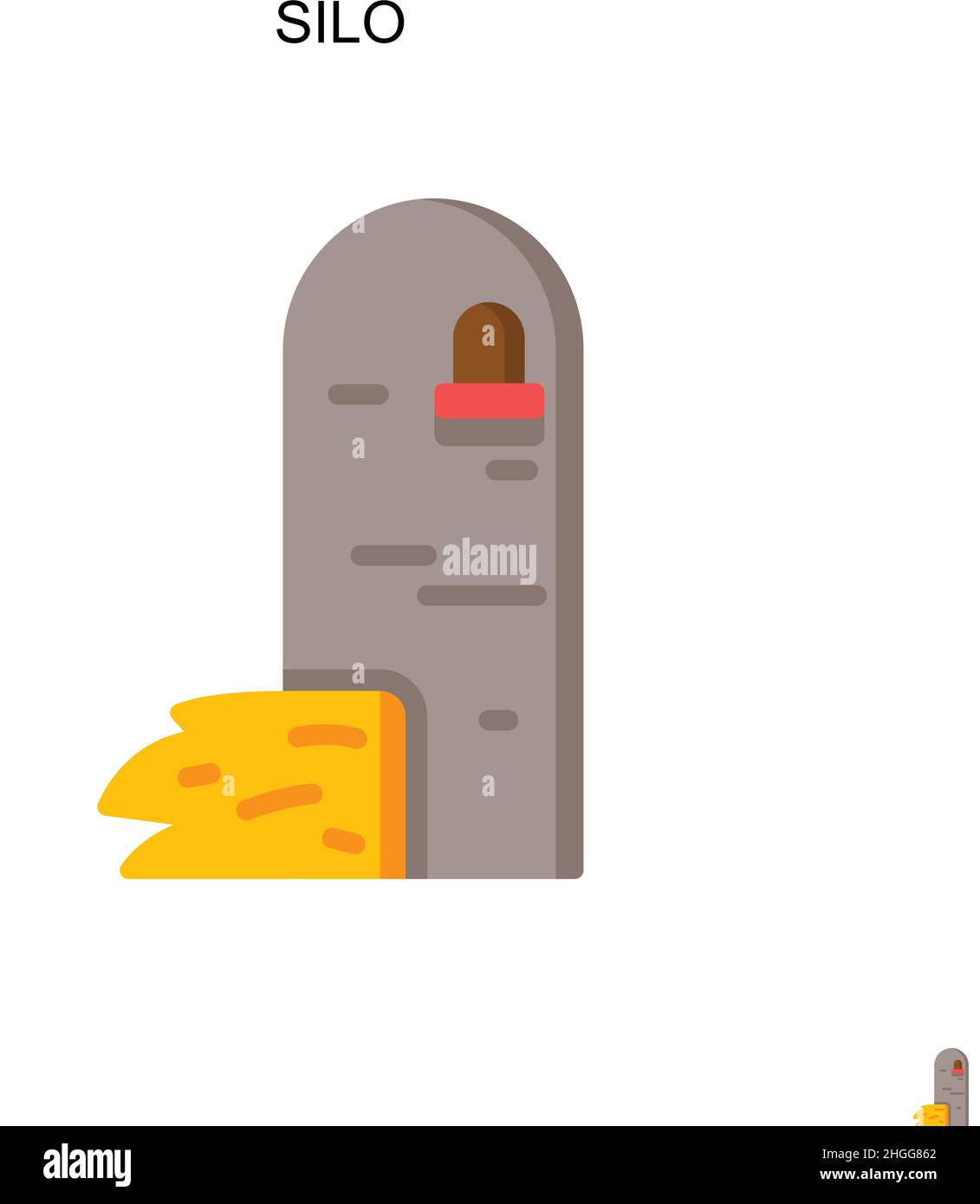 Silo Simple vector icon.Perfect color modern pictogram on editable ...