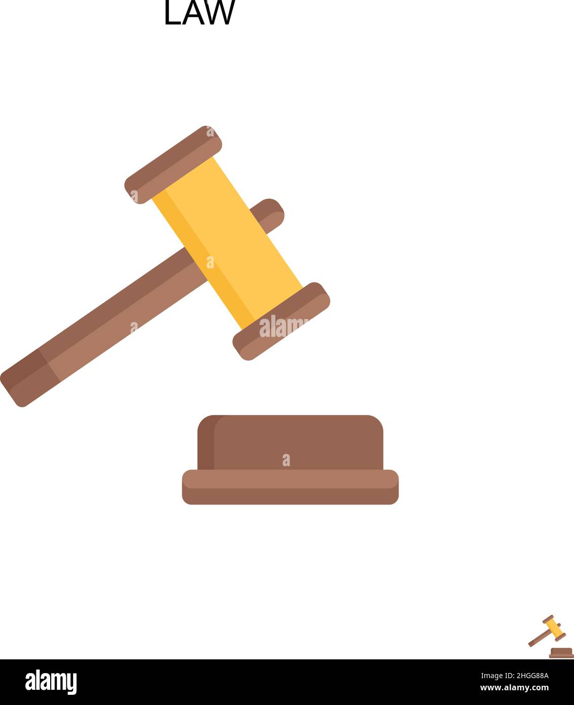 Law Simple vector icon.Perfect color modern pictogram on editable ...