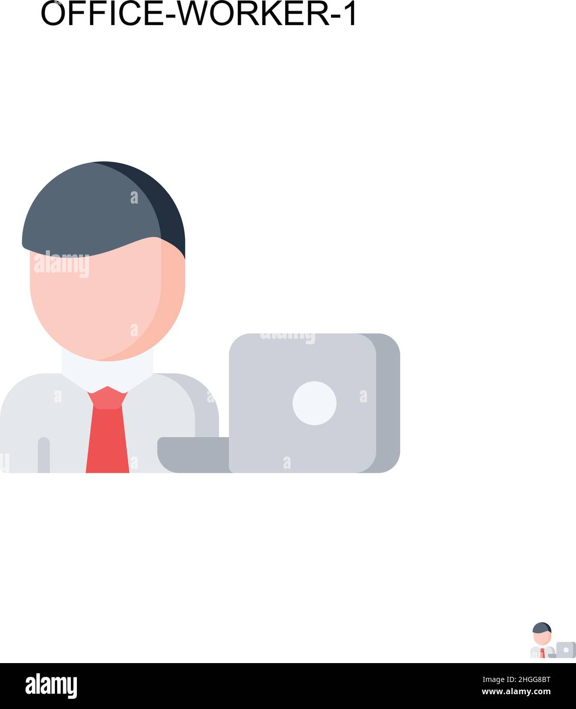 Office-worker-1 Simple vector icon.Perfect color modern pictogram on ...