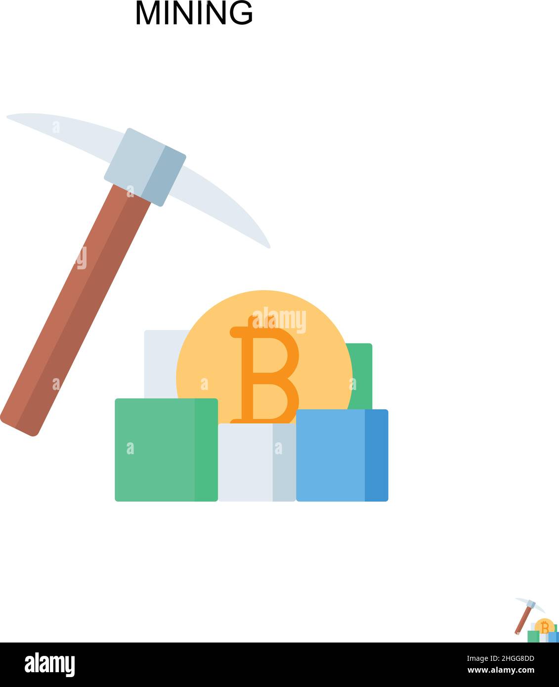 Mining Simple vector icon.Perfect color modern pictogram on editable ...