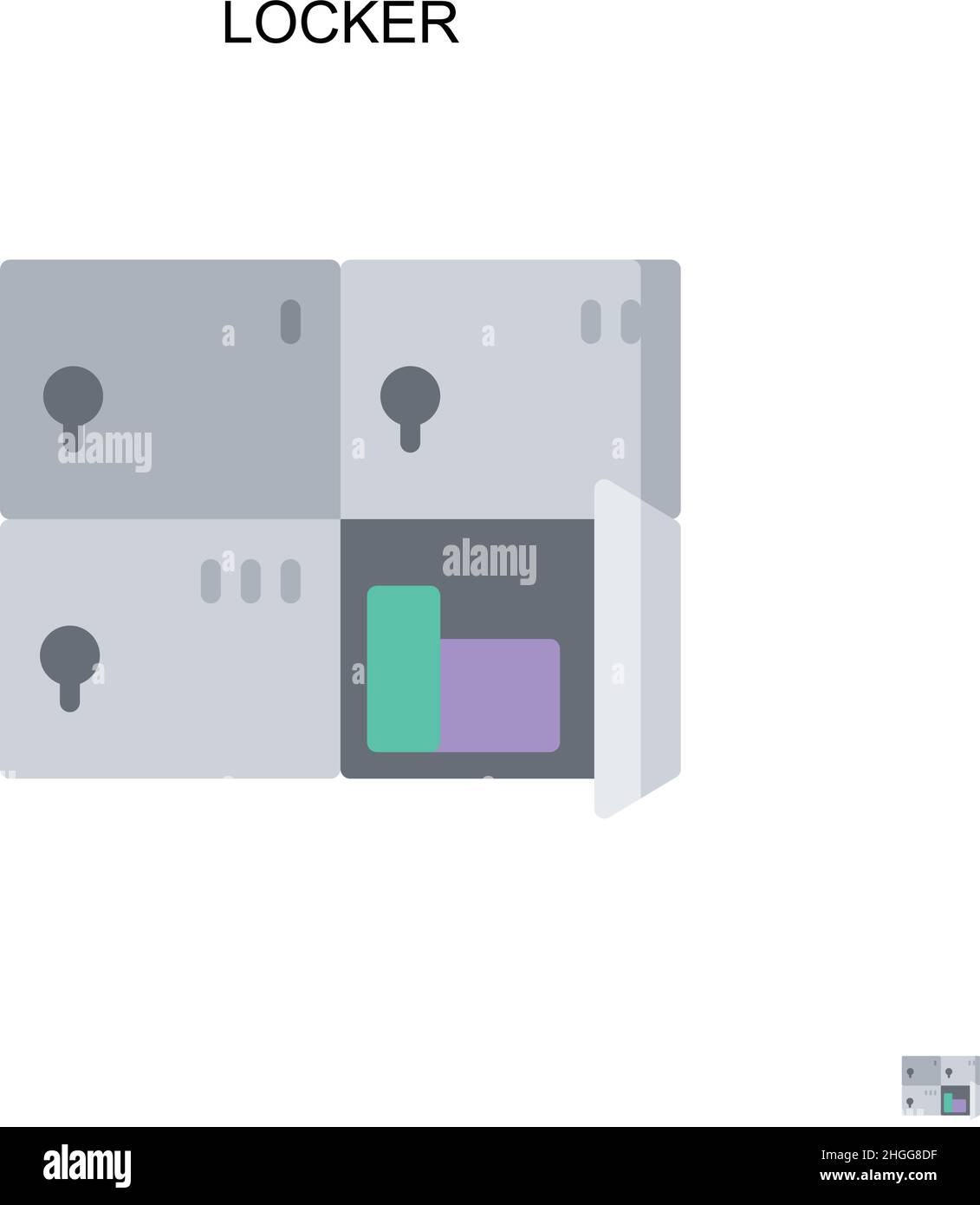 Locker Simple vector icon.Perfect color modern pictogram on editable ...