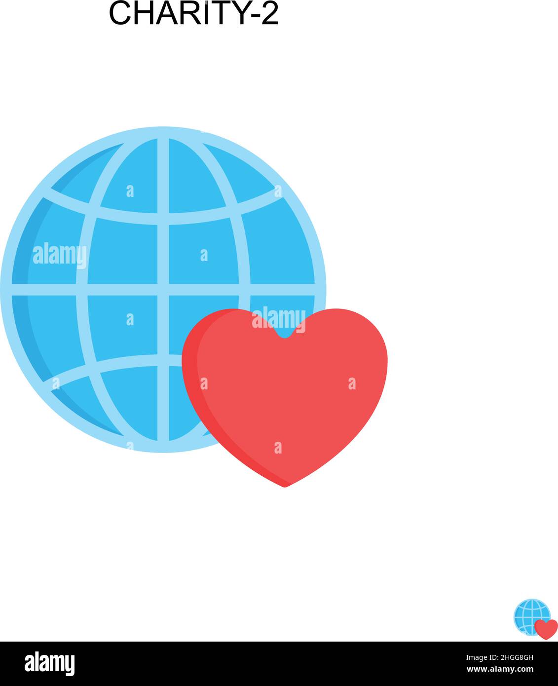 Charity-2 Simple vector icon.Perfect color modern pictogram on editable ...