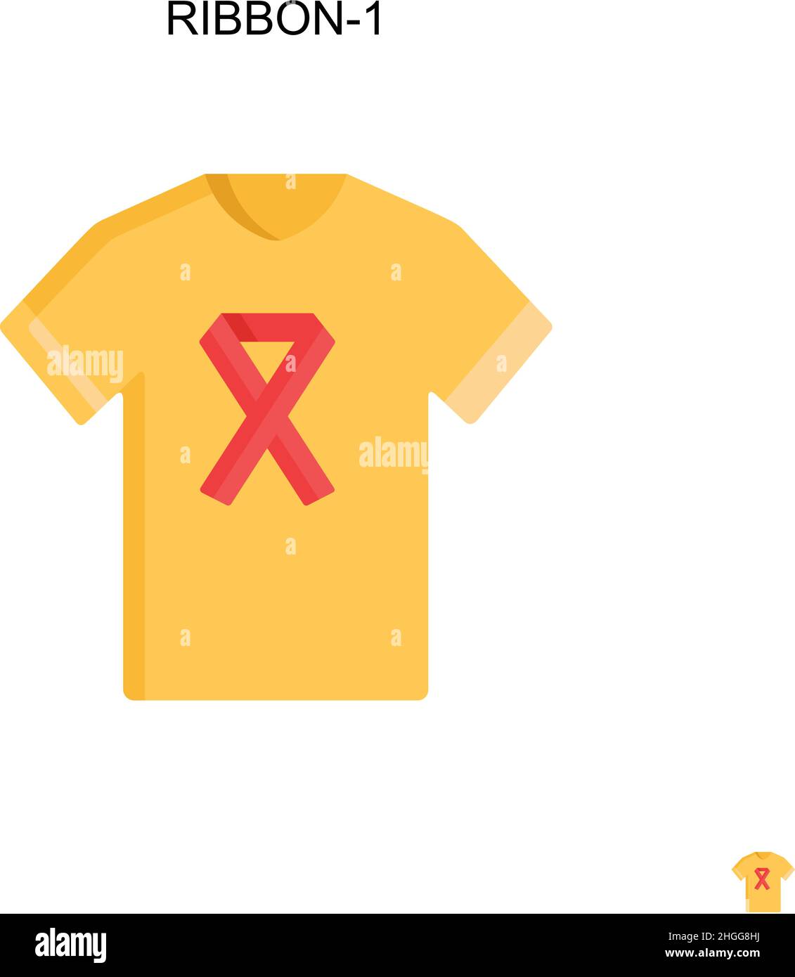 Ribbon-1 Simple vector icon.Perfect color modern pictogram on editable ...