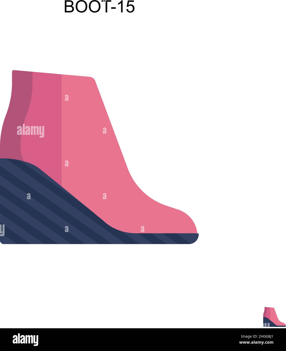 Boot-15 Simple vector icon.Perfect color modern pictogram on editable ...