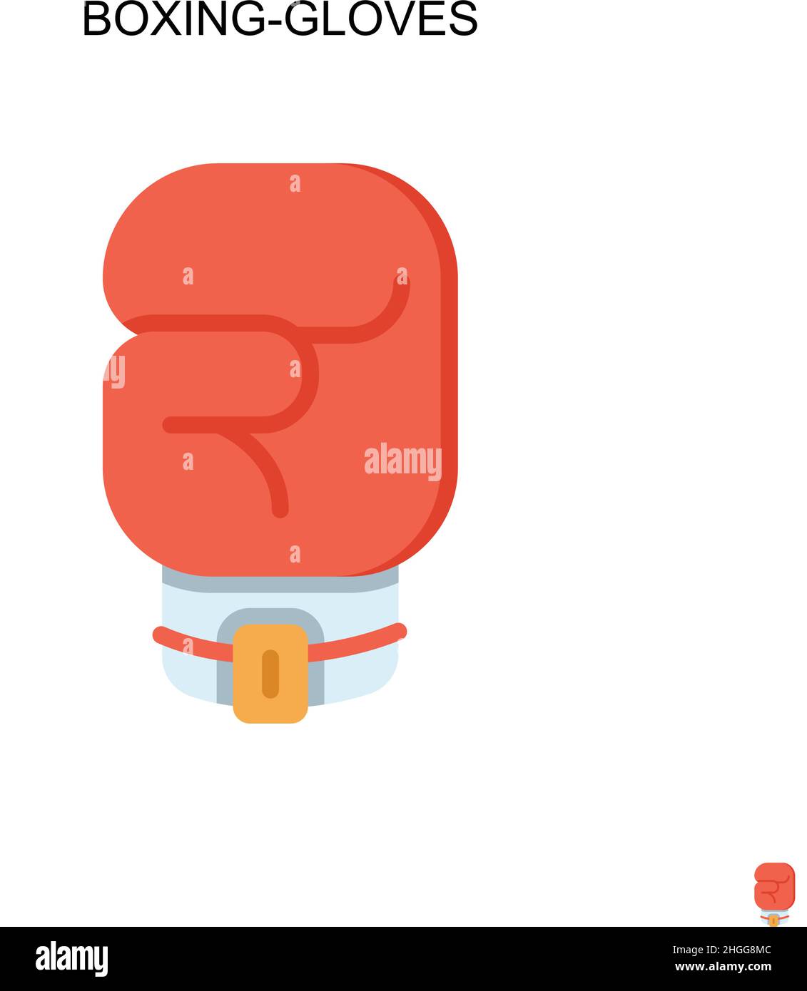 Boxing-gloves Simple vector icon.Perfect color modern pictogram on ...