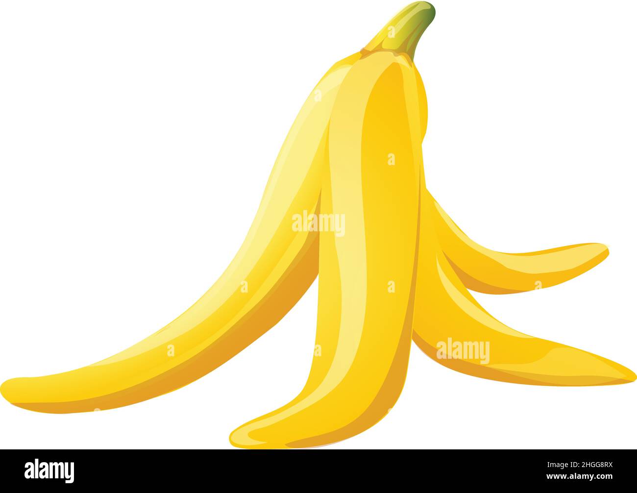 Banana skin icon cartoon vector. Fruit trash. Organic garbage Stock ...