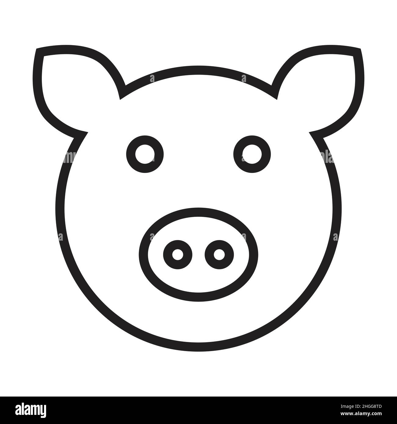 pork icon vector for graphic design, logo, website, social media ...