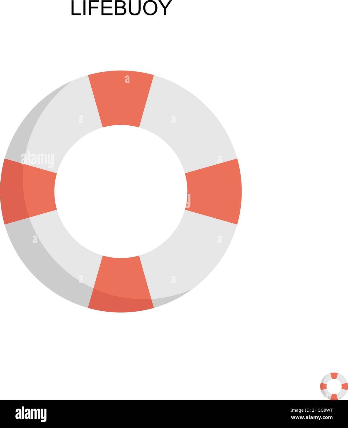 Lifebuoy Simple vector icon.Perfect color modern pictogram on editable ...