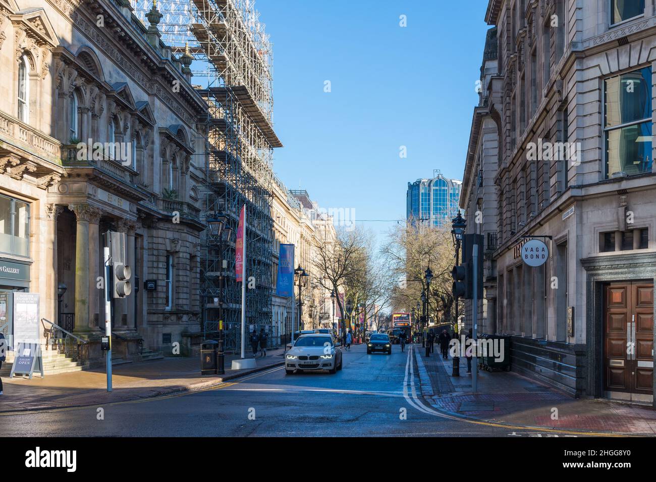 View down Colmore Row in Birmingham's financial district Stock Photo ...