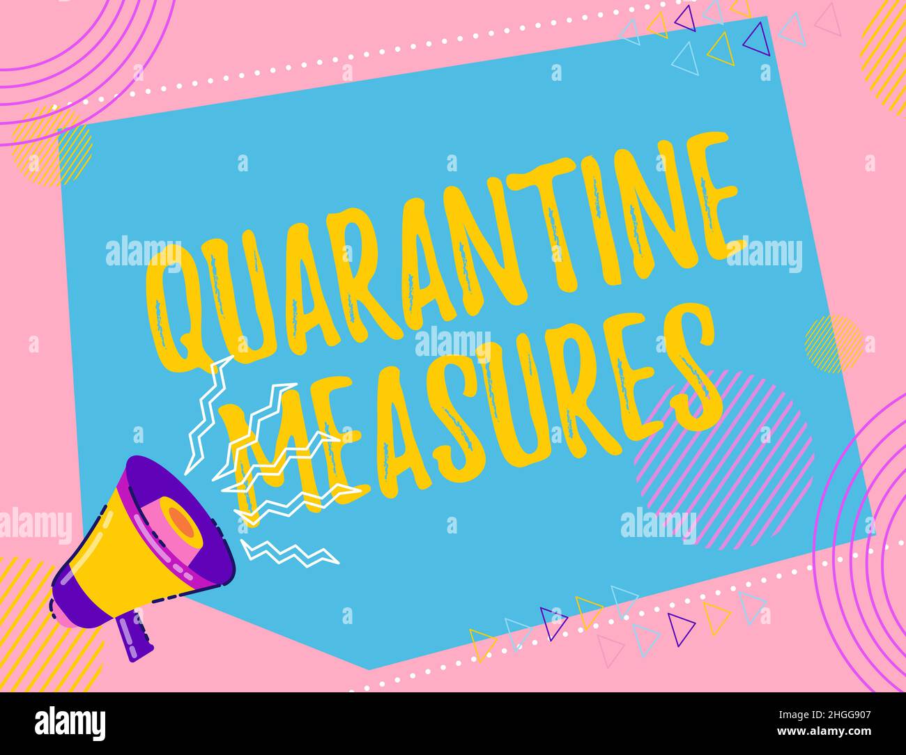 Handwriting text Quarantine Measures, Business concept safety procedure ...