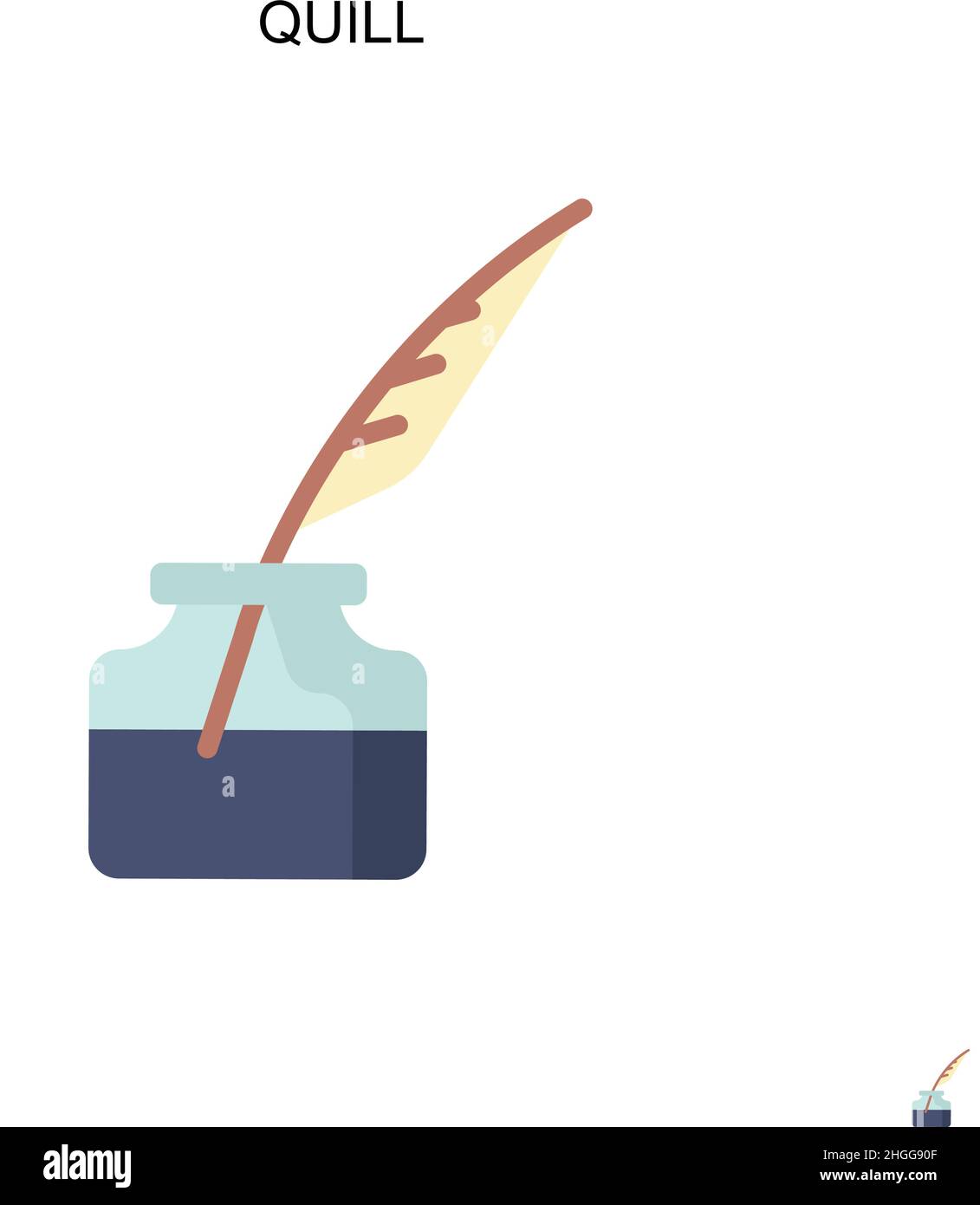Quill Simple vector icon.Perfect color modern pictogram on editable ...
