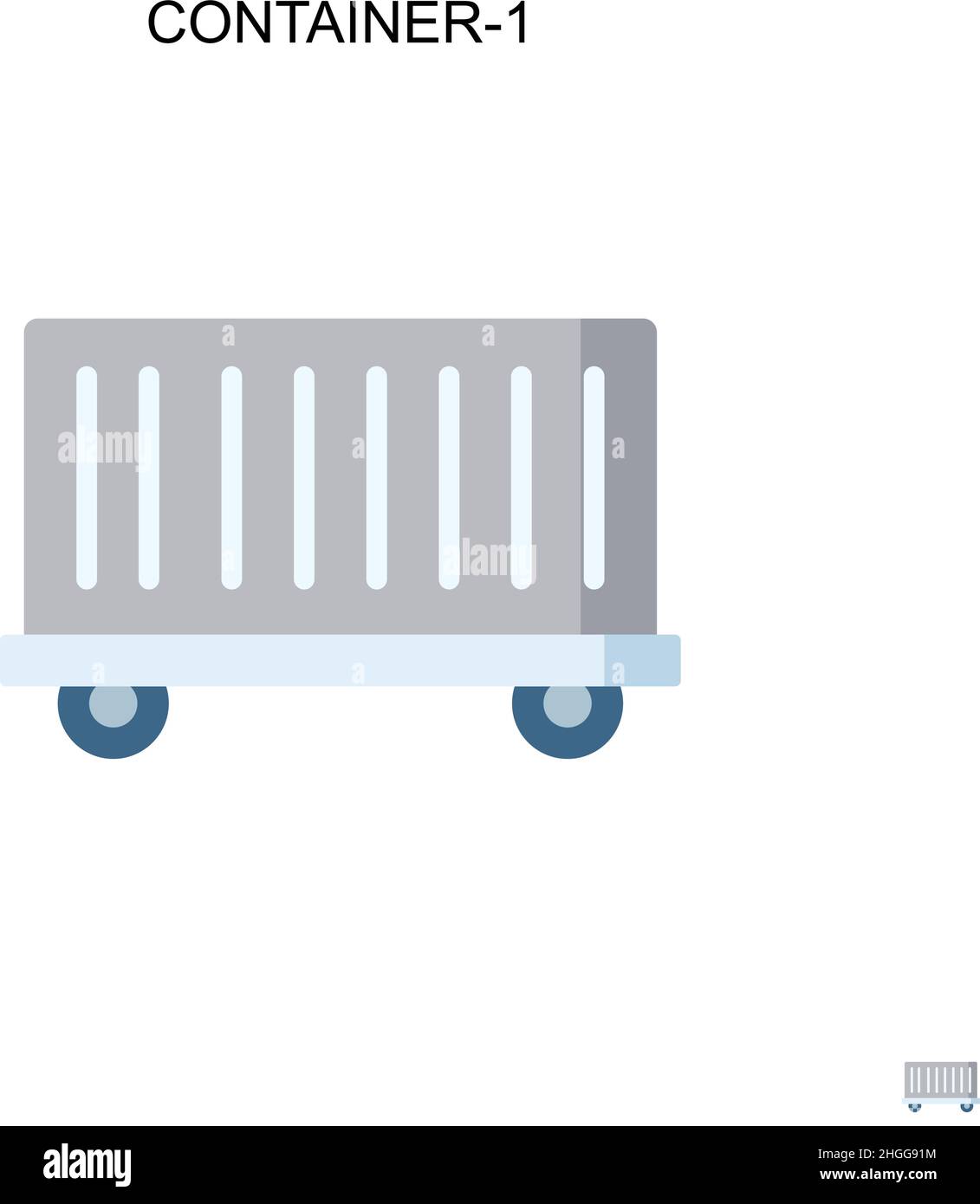 Container-1 Simple vector icon.Perfect color modern pictogram on ...