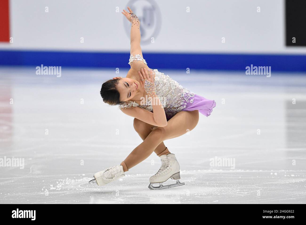 Tallinn, Estonia. 20th Jan, 2022. Audrey Shin of the United States ...