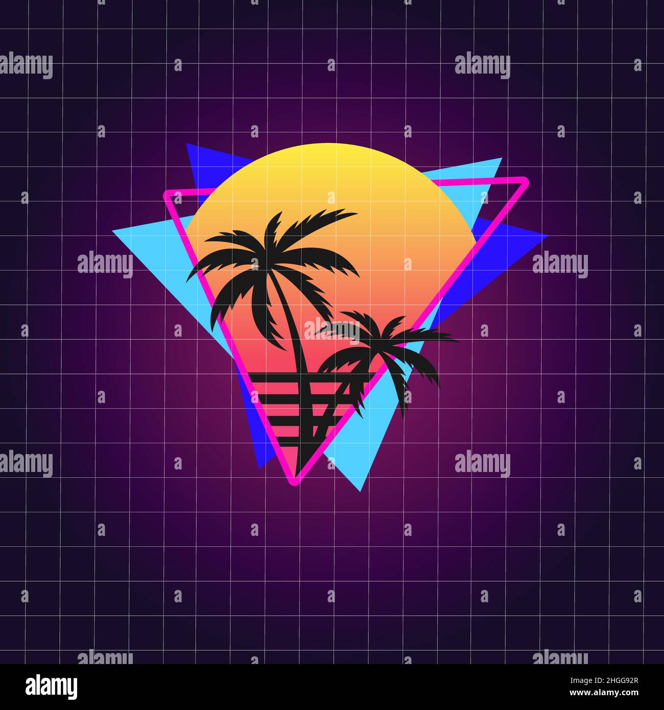 Outrun vector vectors hi-res stock photography and images - Alamy