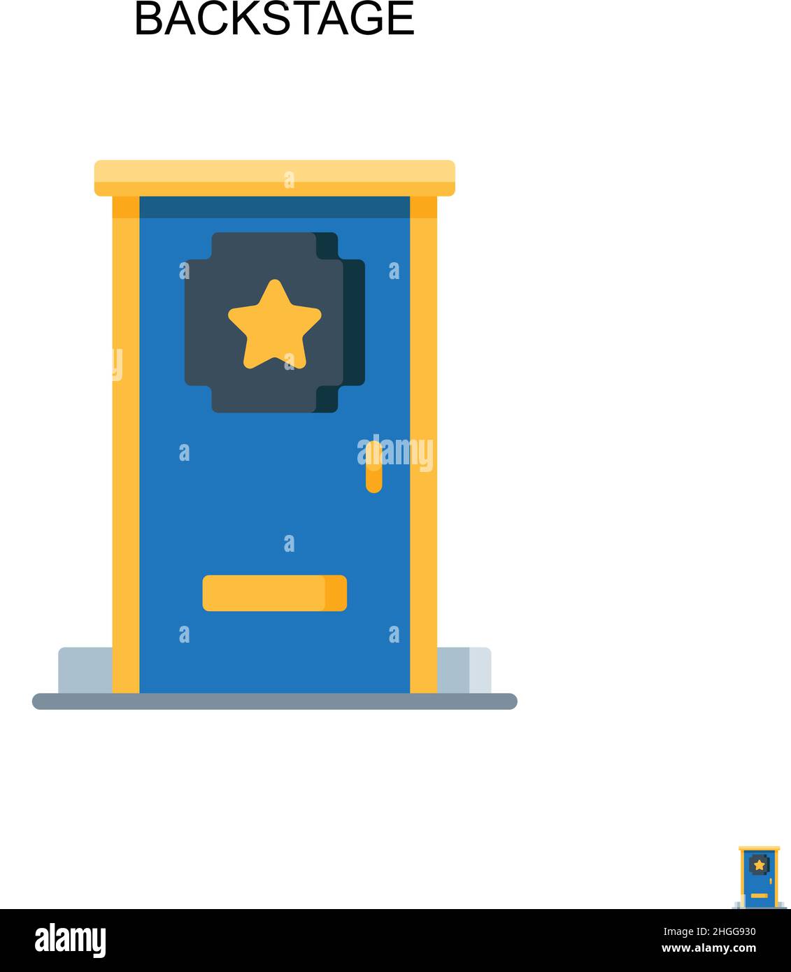 Backstage Simple vector icon.Perfect color modern pictogram on editable ...