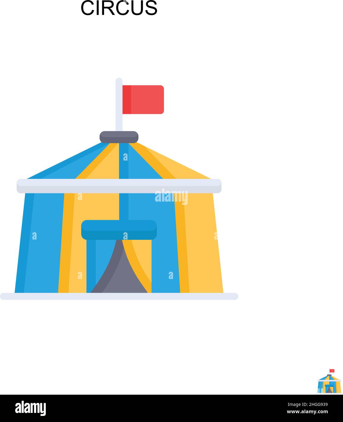 Circus Simple vector icon.Perfect color modern pictogram on editable ...