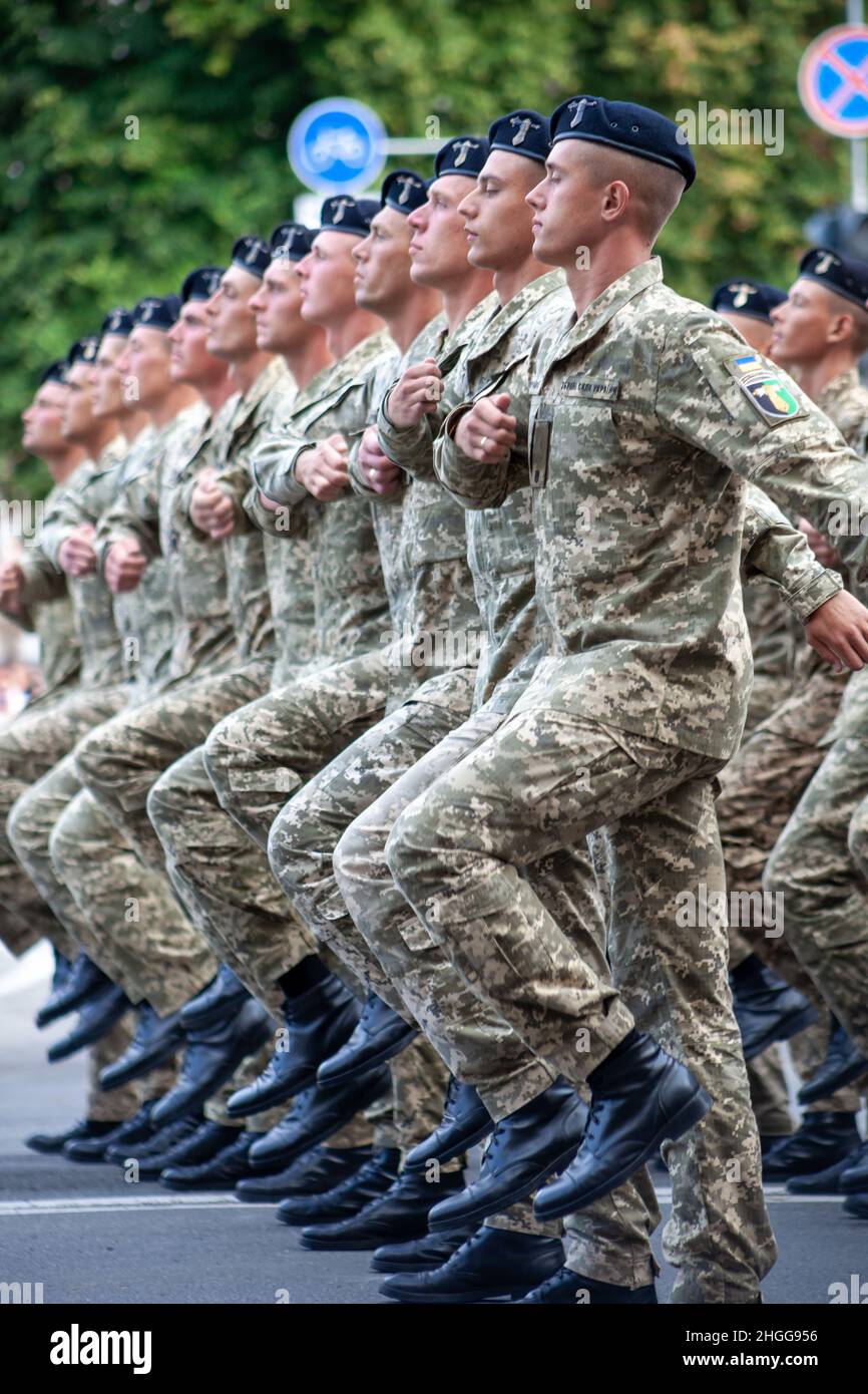 Ukraine, Kyiv - August 18, 2021: Airborne forces. Ukrainian military ...