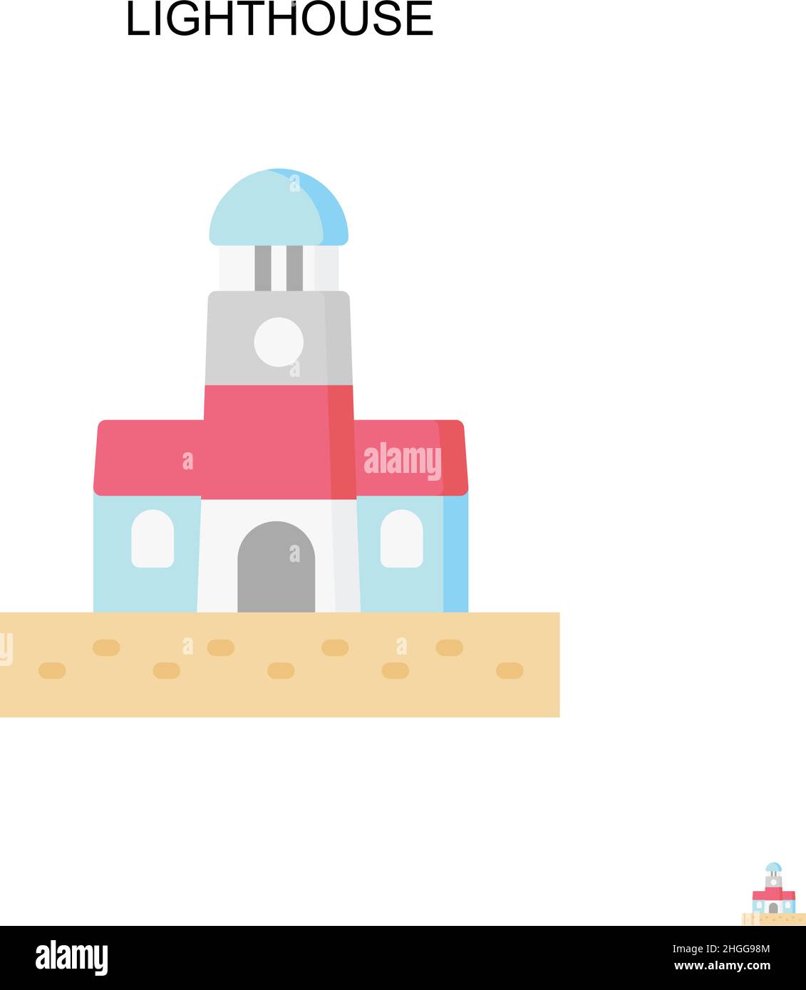 Lighthouse Simple vector icon.Perfect color modern pictogram on ...