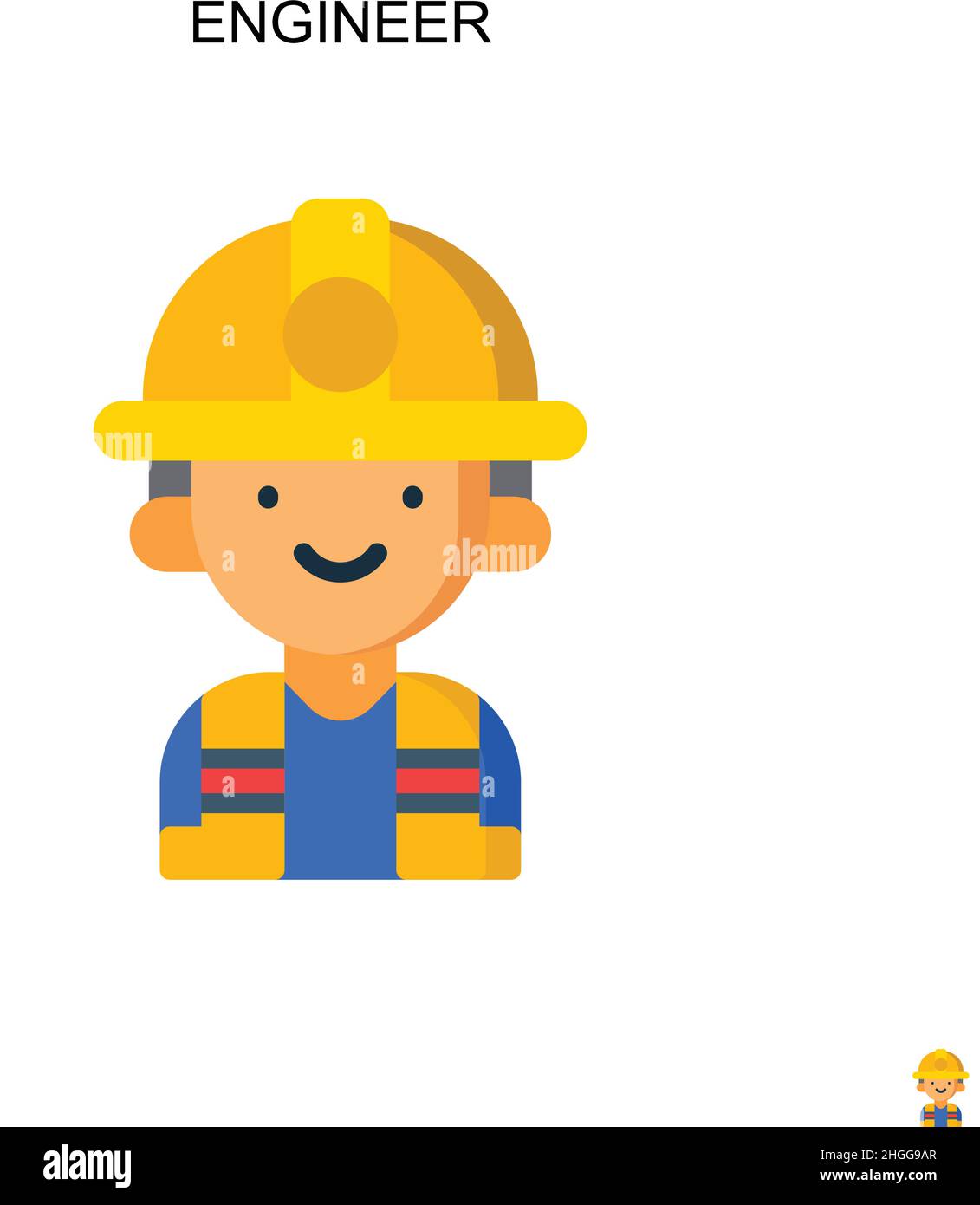 Engineer Simple vector icon.Perfect color modern pictogram on editable ...