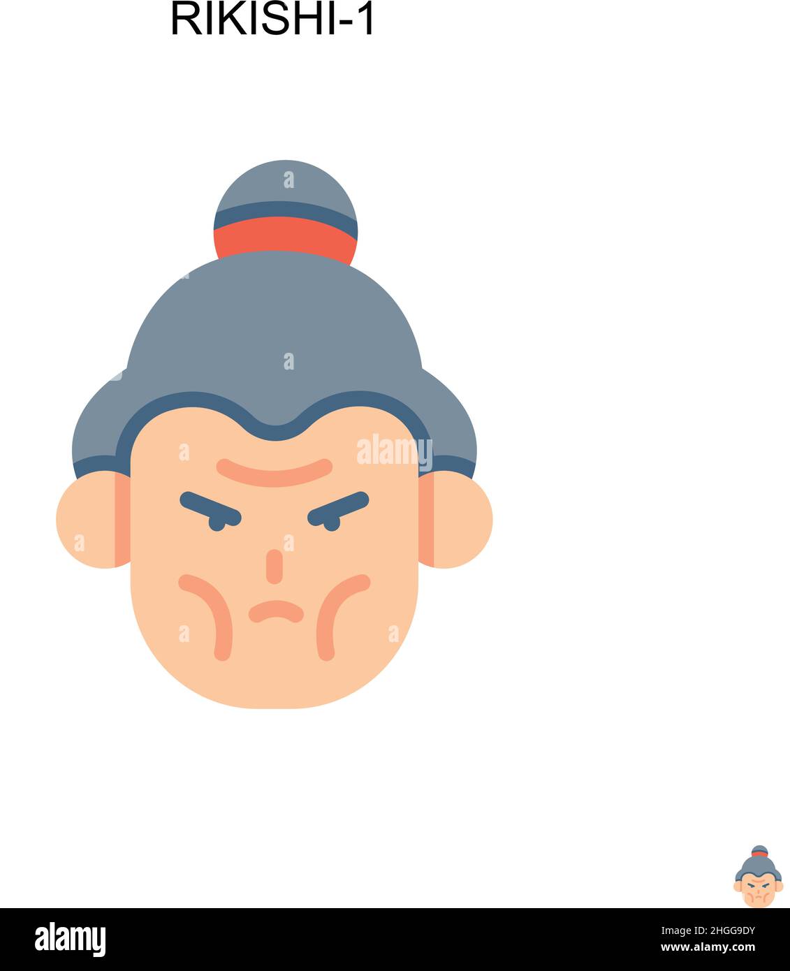 Rikishi-1 Simple vector icon.Perfect color modern pictogram on editable ...