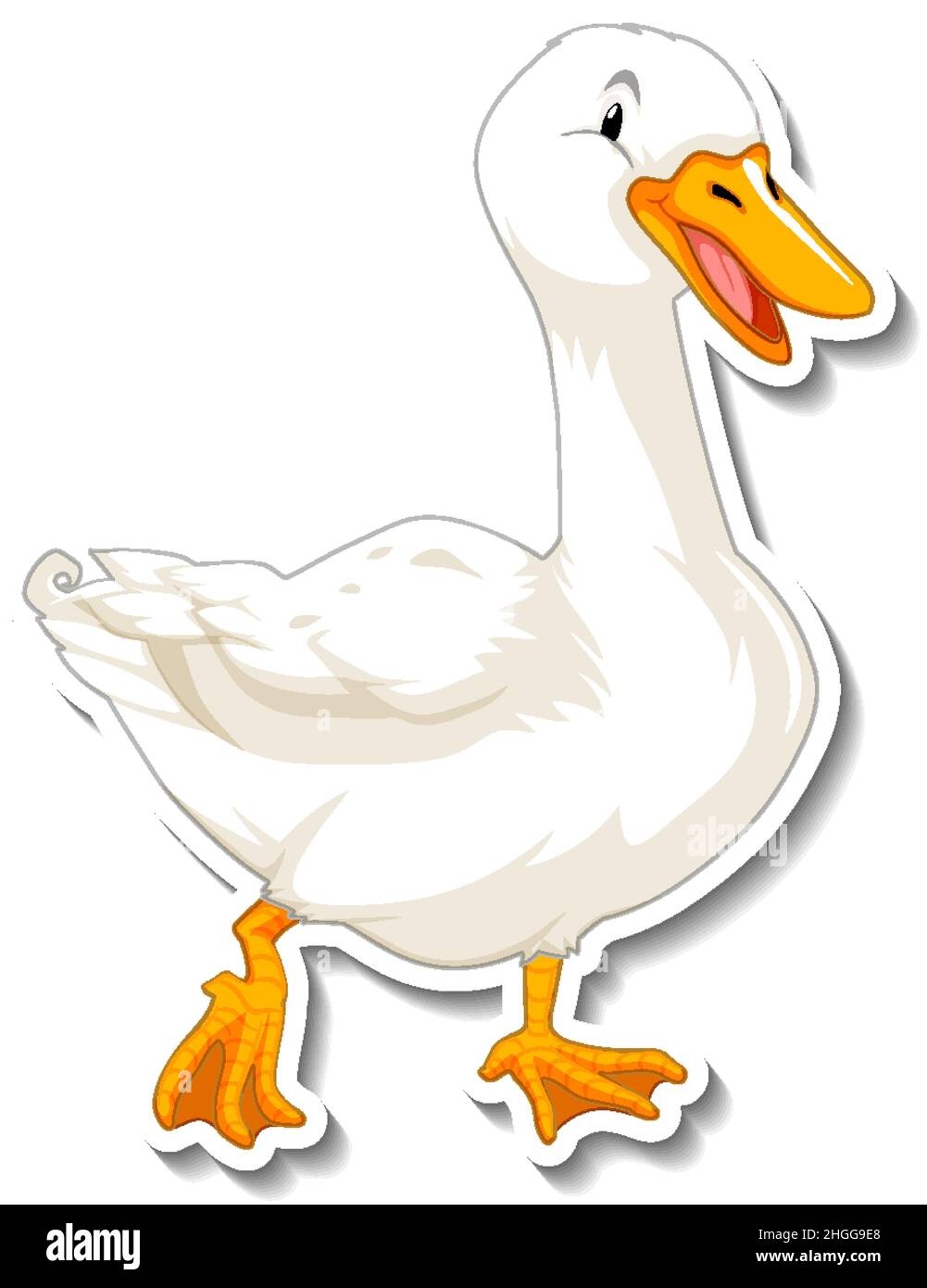 A duck animal cartoon sticker illustration Stock Vector Image & Art - Alamy