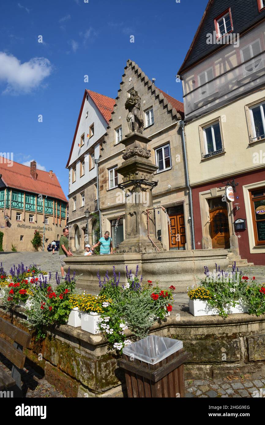 Kronach, Germany – View with historical buildings in the town of ...