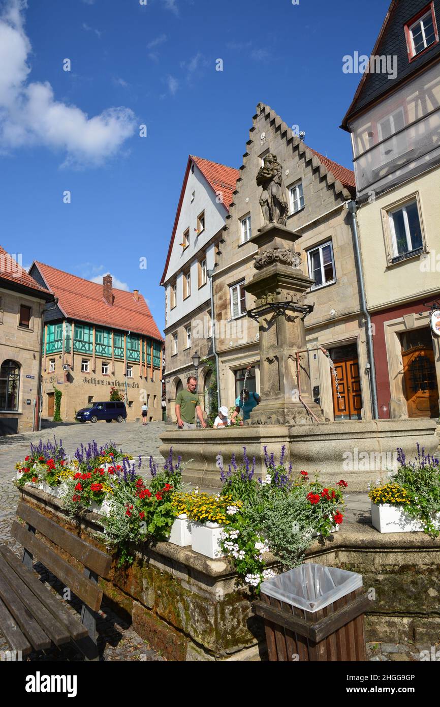 Kronach, Germany – View with historical buildings in the town of ...