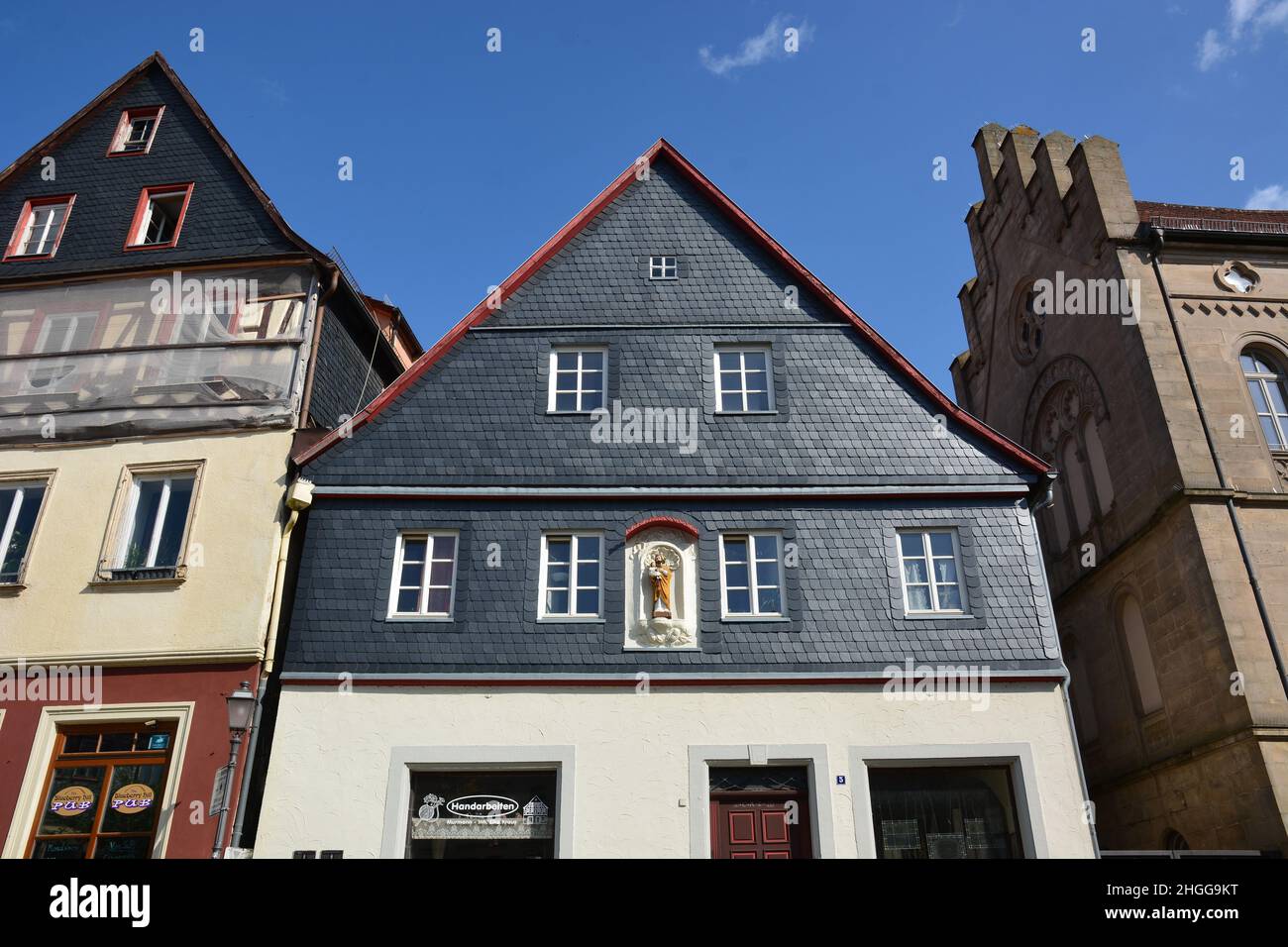 Kronach, Germany – View with historical buildings in the town of ...
