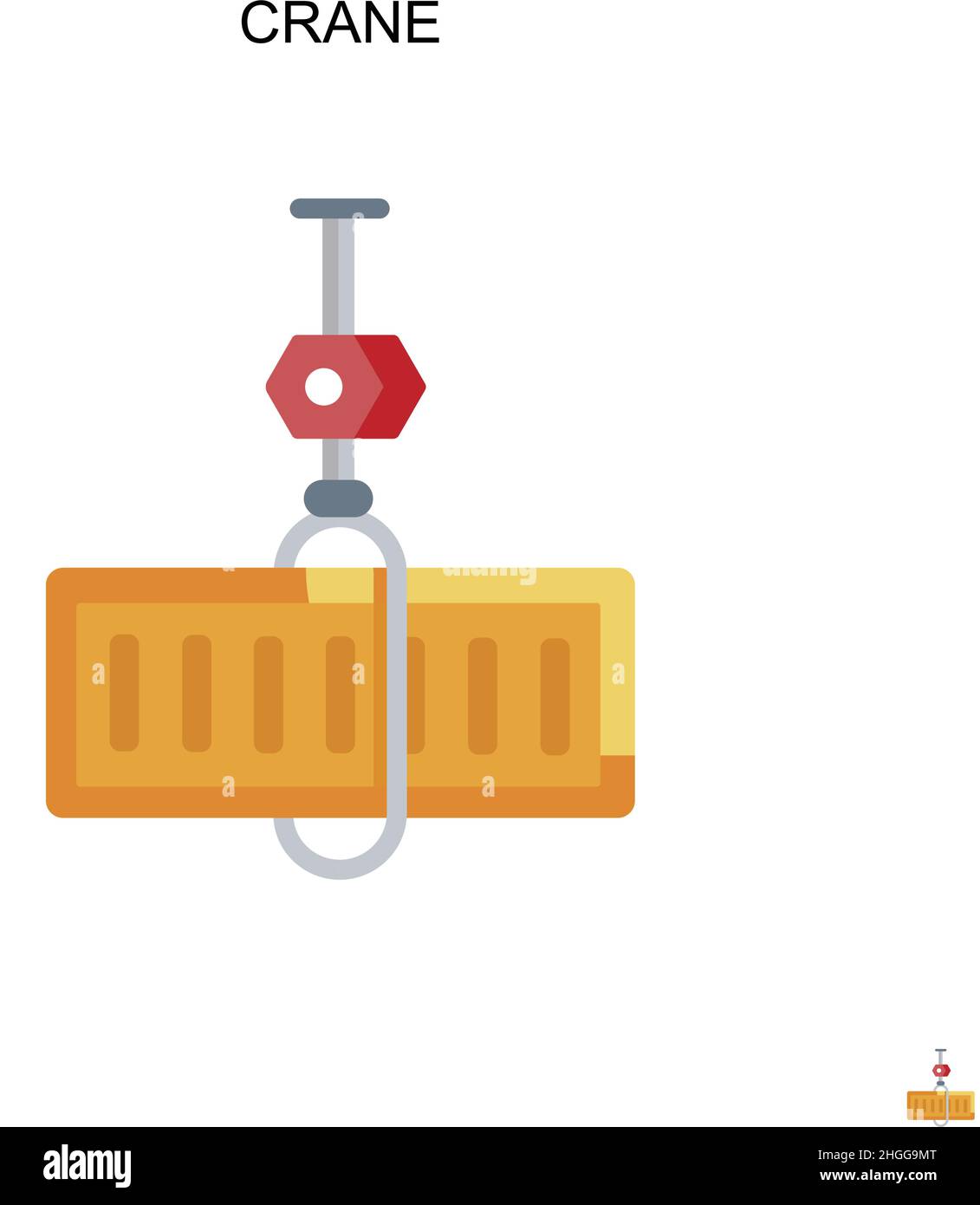 Crane Simple vector icon.Perfect color modern pictogram on editable ...