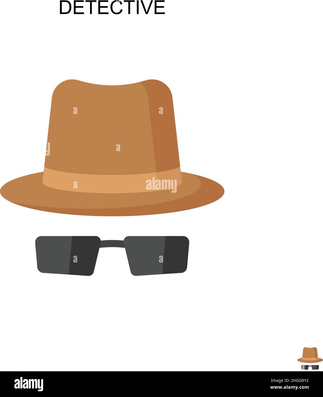 Detective Simple vector icon.Perfect color modern pictogram on editable ...