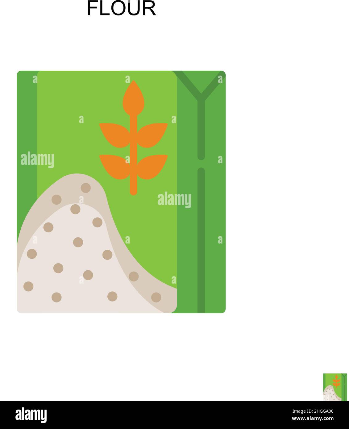 Flour Simple vector icon.Perfect color modern pictogram on editable ...