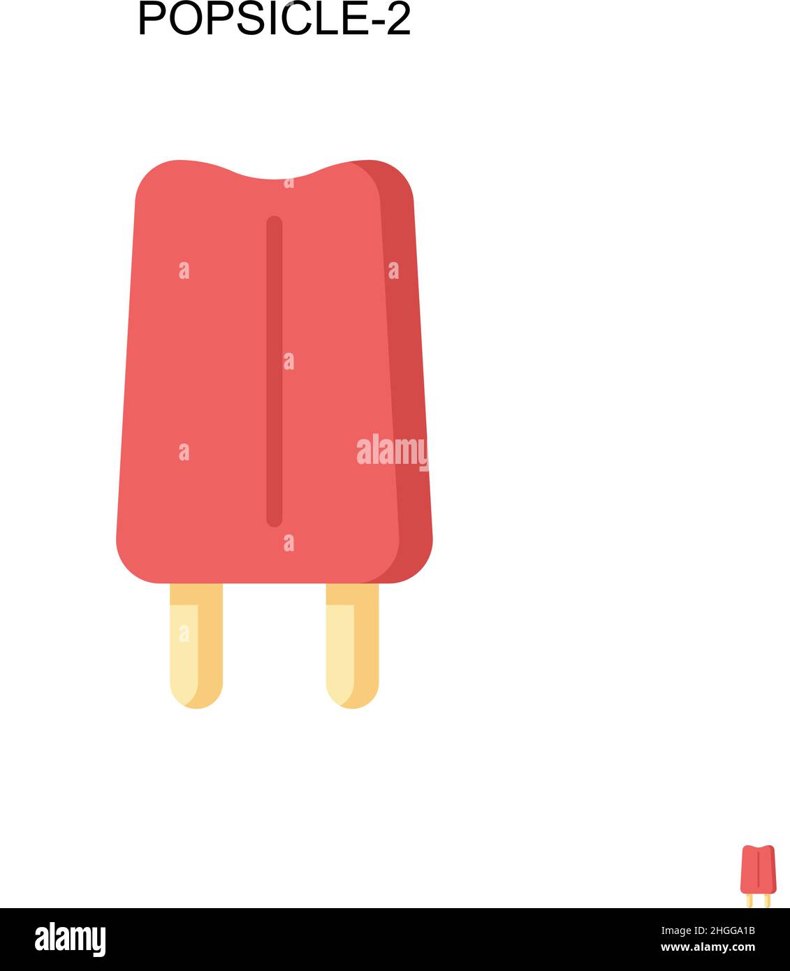 Popsicle-2 Simple vector icon.Perfect color modern pictogram on ...