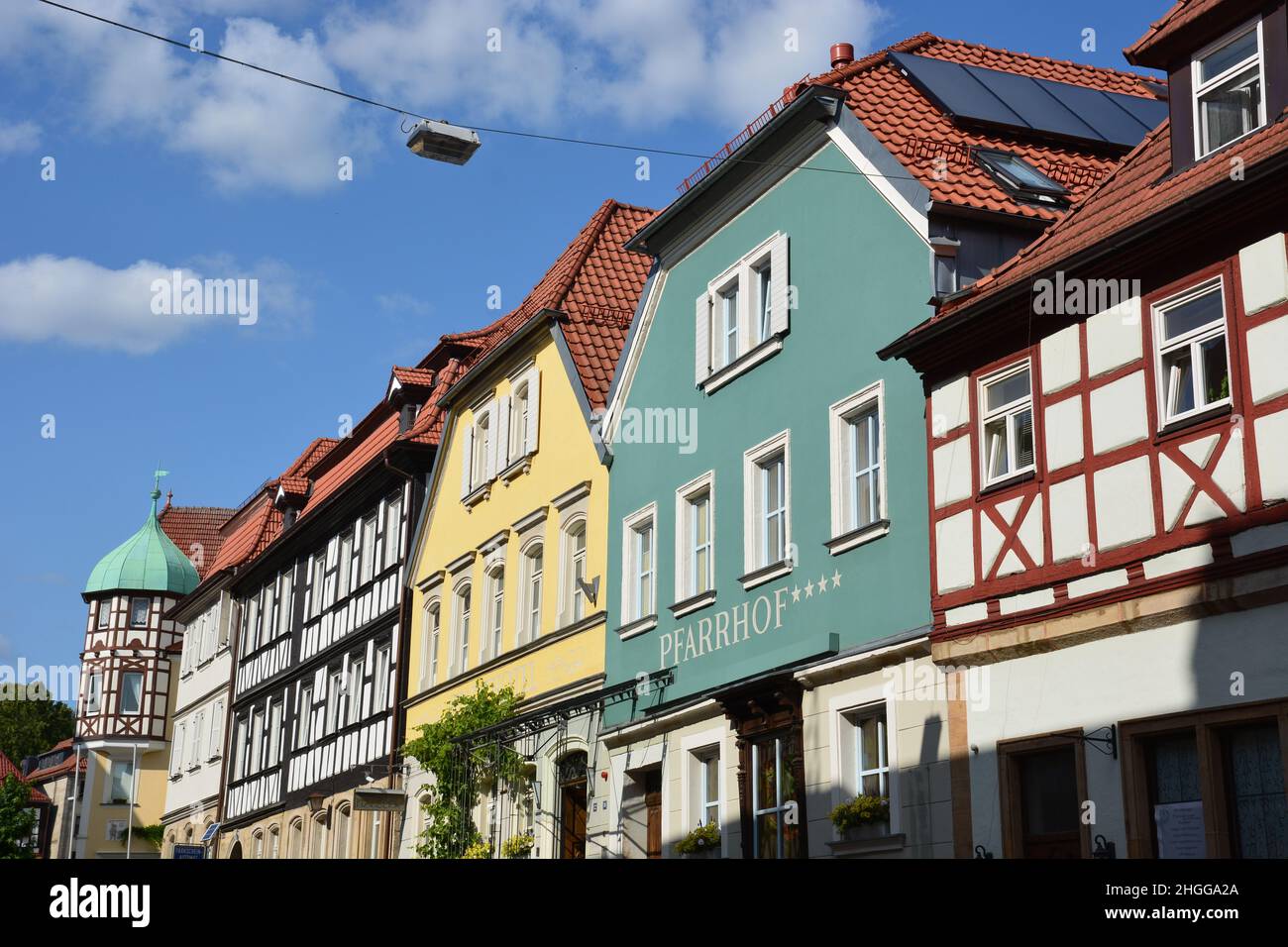 Kronach, Germany – View with historical buildings in the town of ...
