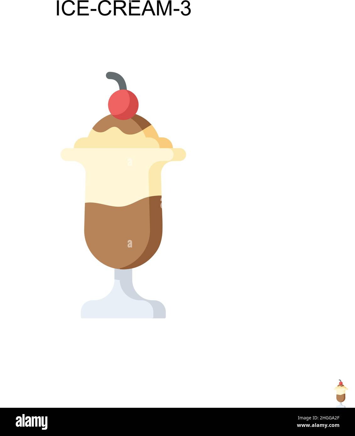 Ice-cream-3 Simple vector icon.Perfect color modern pictogram on ...