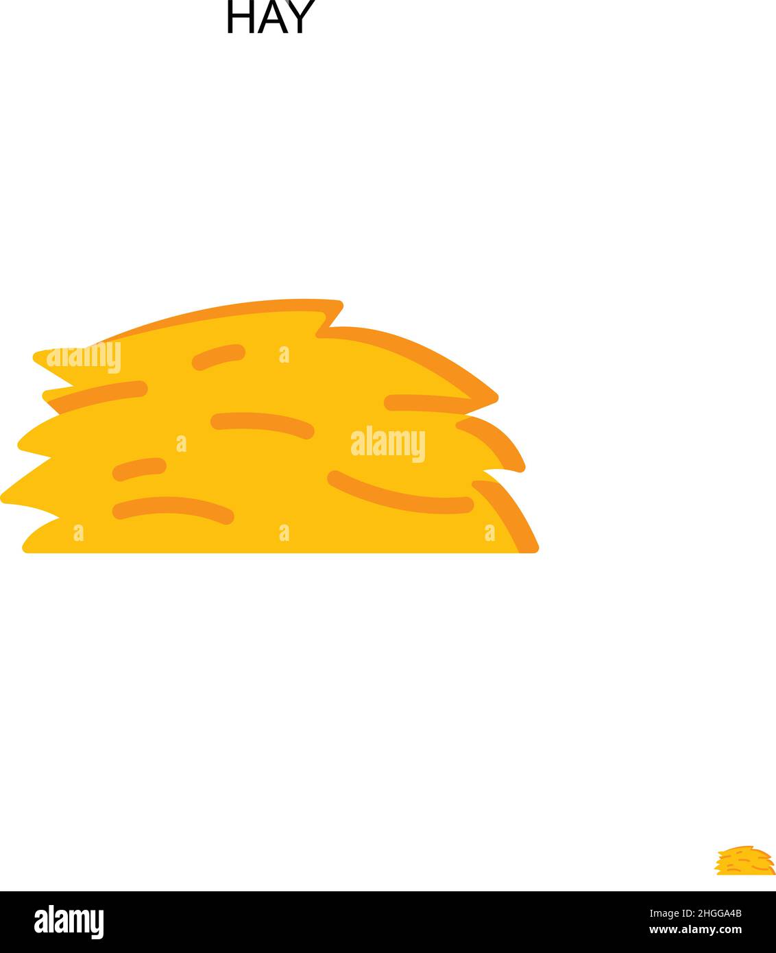 Hay Simple vector icon.Perfect color modern pictogram on editable ...