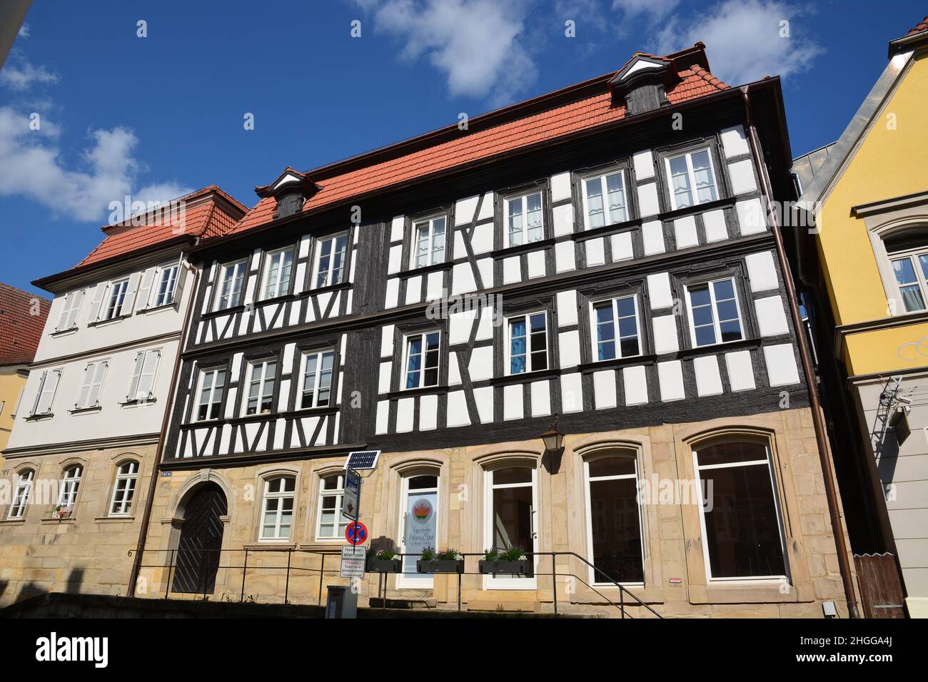 Kronach, Germany – View with historical buildings in the town of ...
