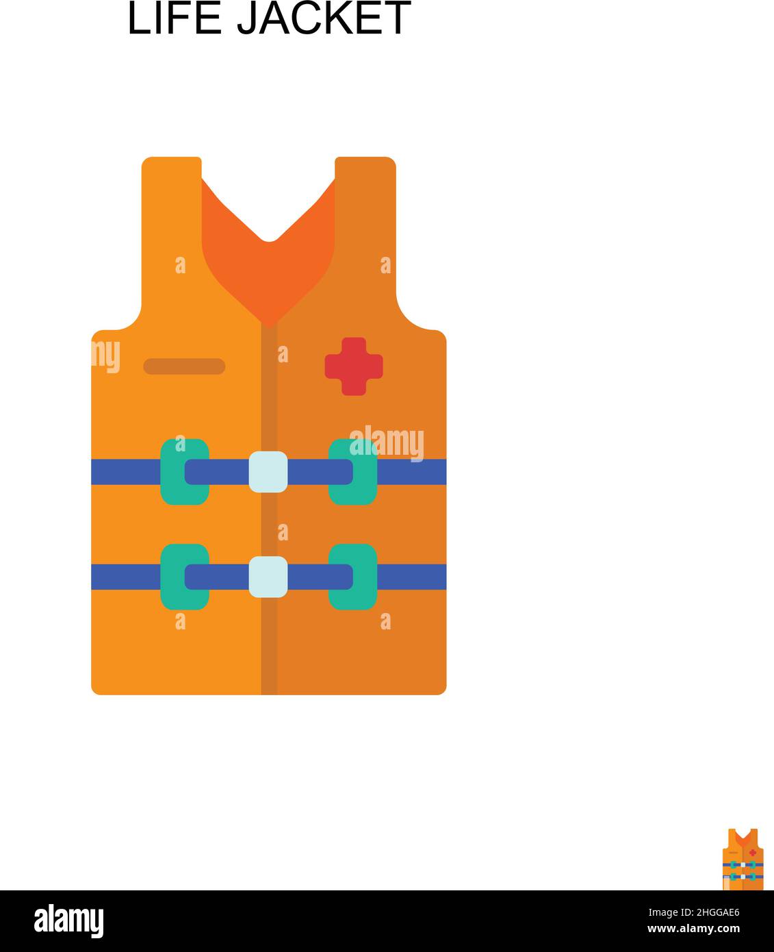 Life jacket Simple vector icon.Perfect color modern pictogram on ...