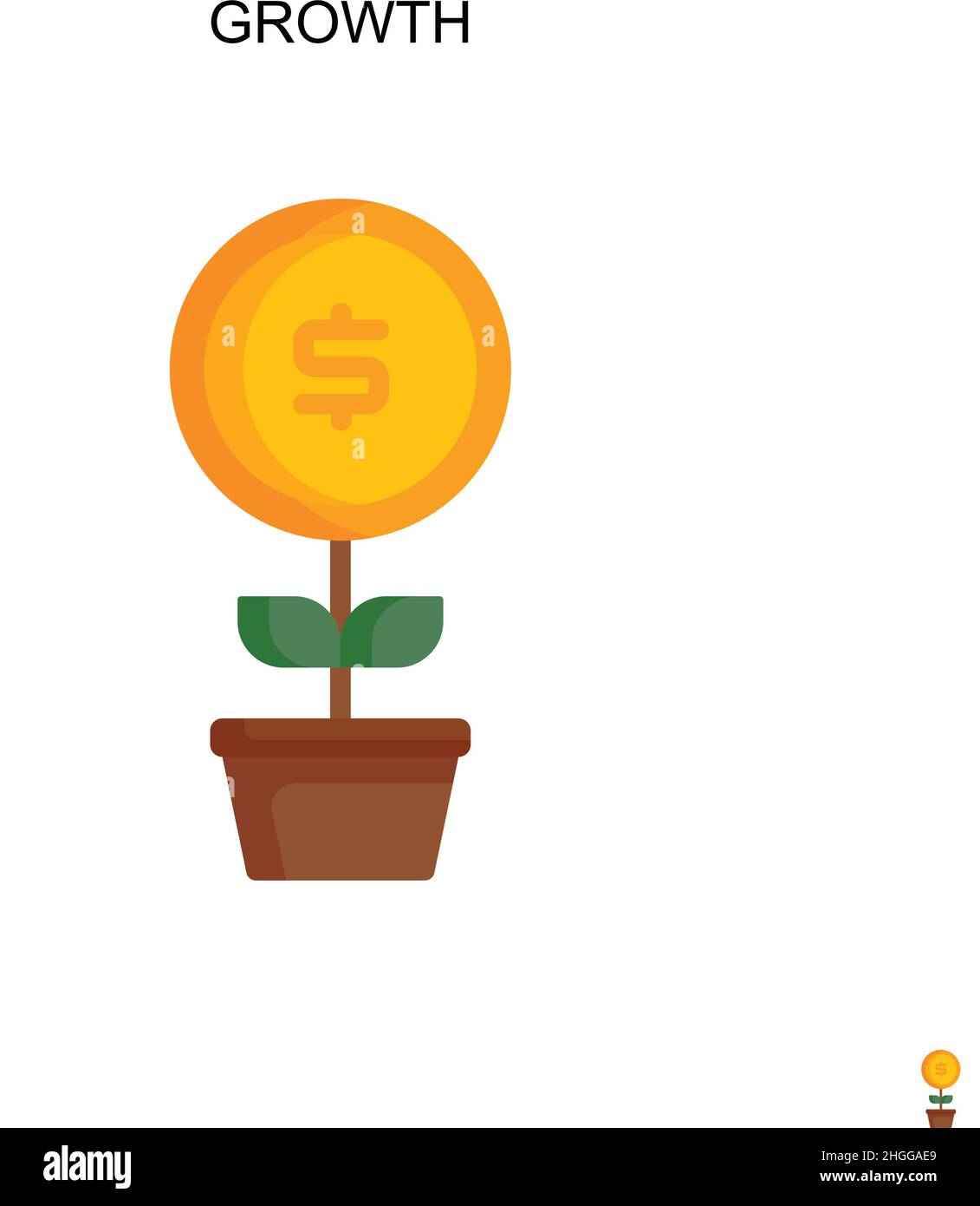 Growth Simple vector icon.Perfect color modern pictogram on editable ...