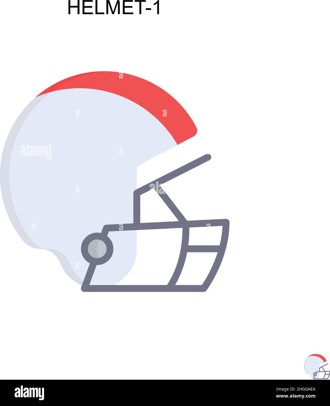 Helmet-1 Simple vector icon.Perfect color modern pictogram on editable ...