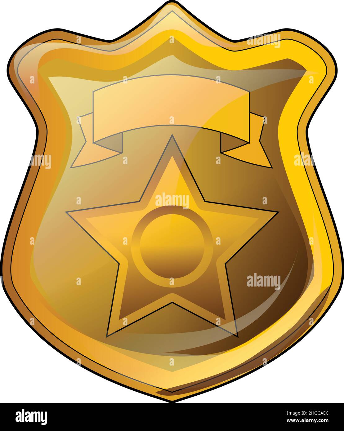 Police badge icon cartoon vector. Officer emblem. Sheriff sign Stock ...