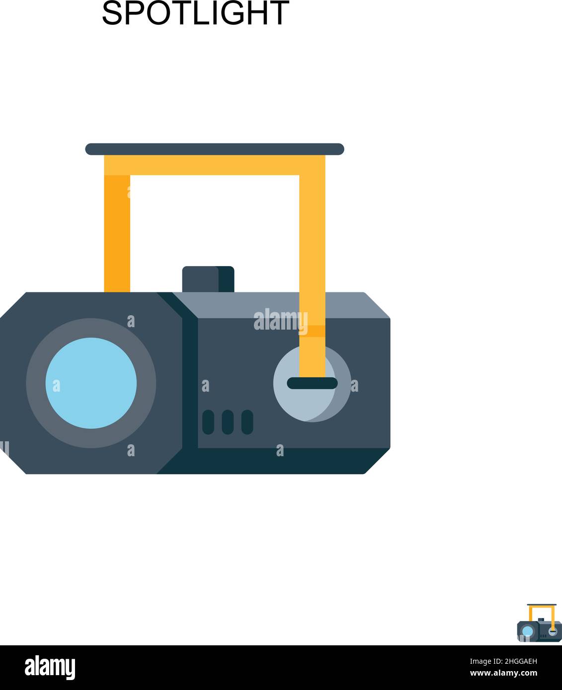 Spotlight Simple vector icon.Perfect color modern pictogram on editable ...