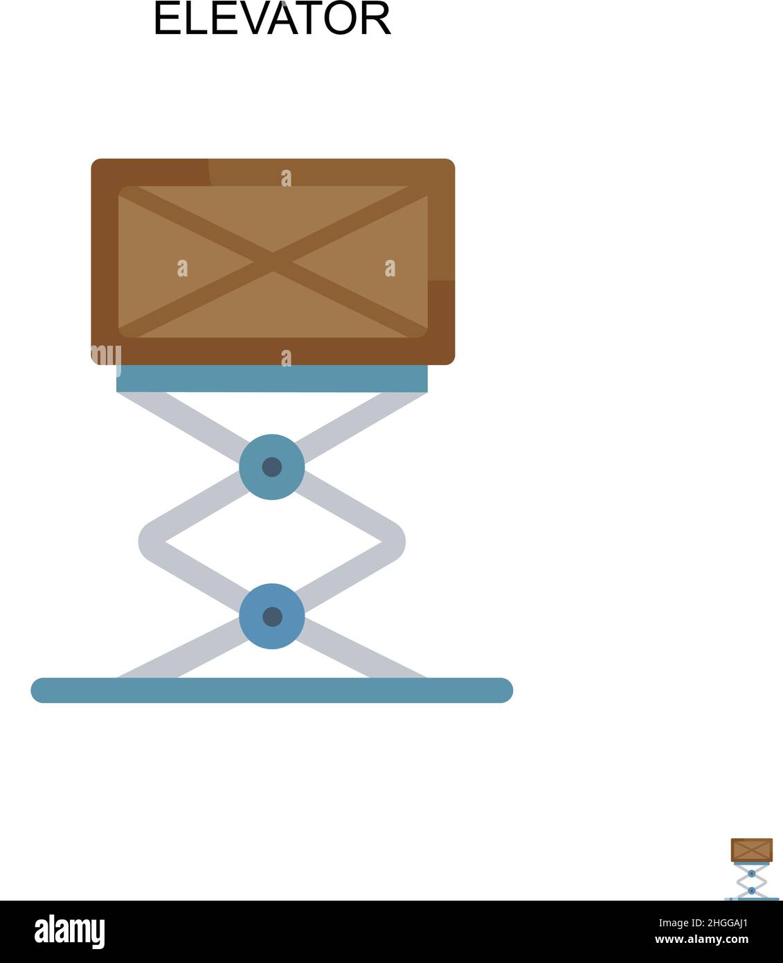 Elevator Simple vector icon.Perfect color modern pictogram on editable ...