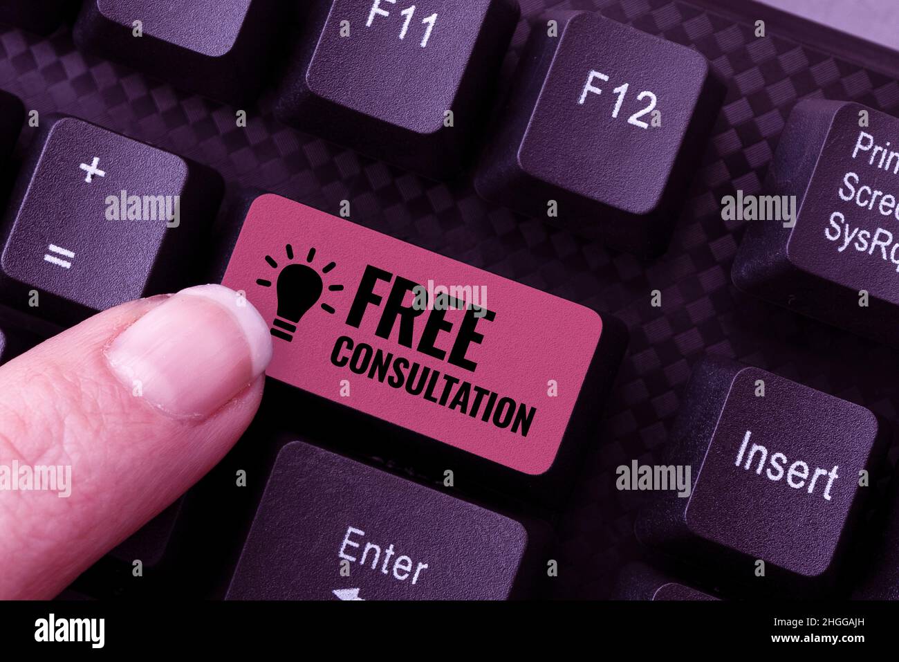 Writing displaying text Free Consultation, Internet Concept a meeting ...